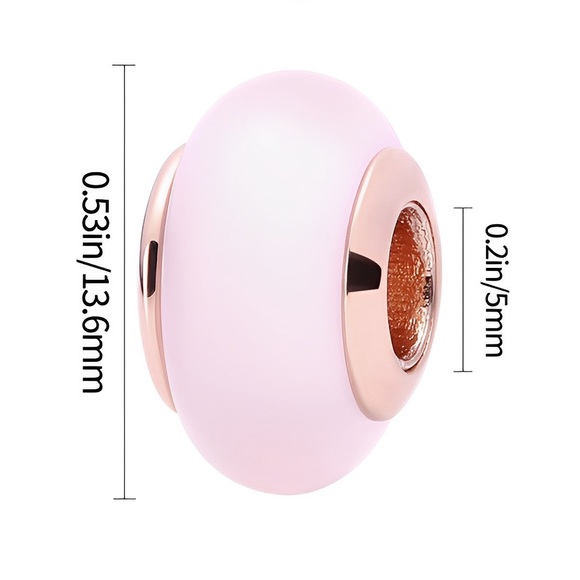 Linx | Jewelry | Linx Rose Gold Pastel Frosted Murano Glass Beads ...
